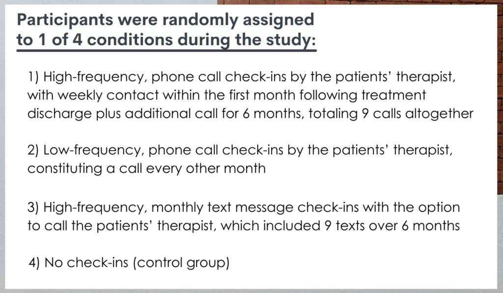 “Stay in touch”: Phone- and text-based continuing care check-ins after ...