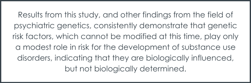 Genetic risk for substance use disorders associated with substance use ...